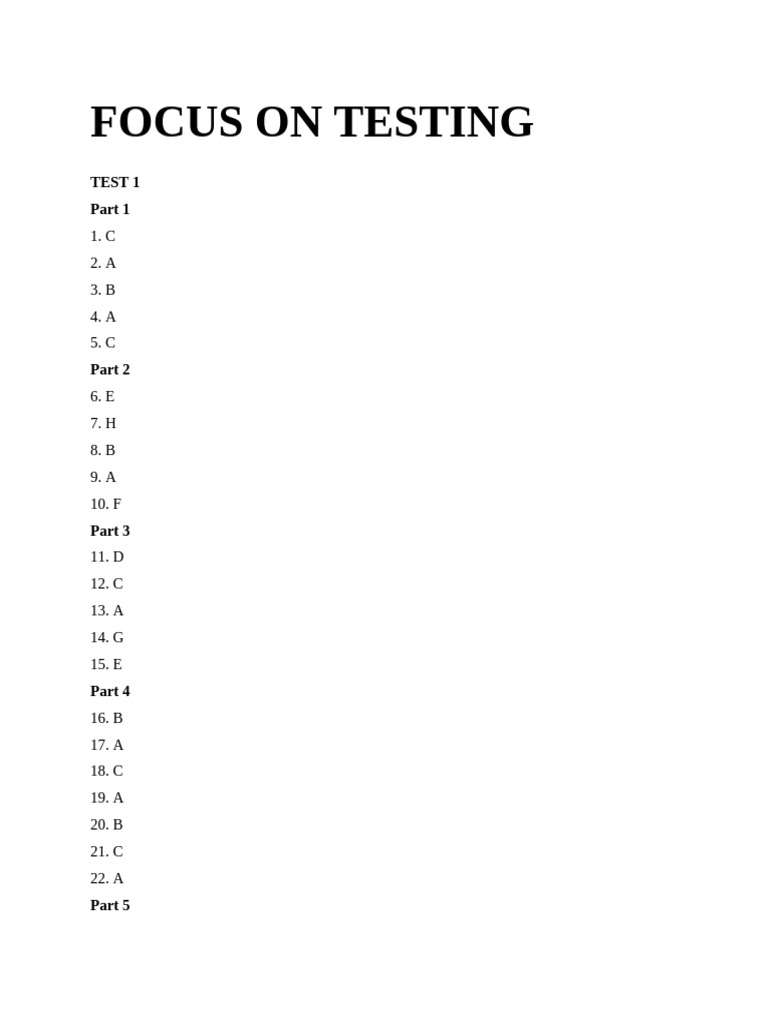 Comprehensive Testing Results Summary | PDF