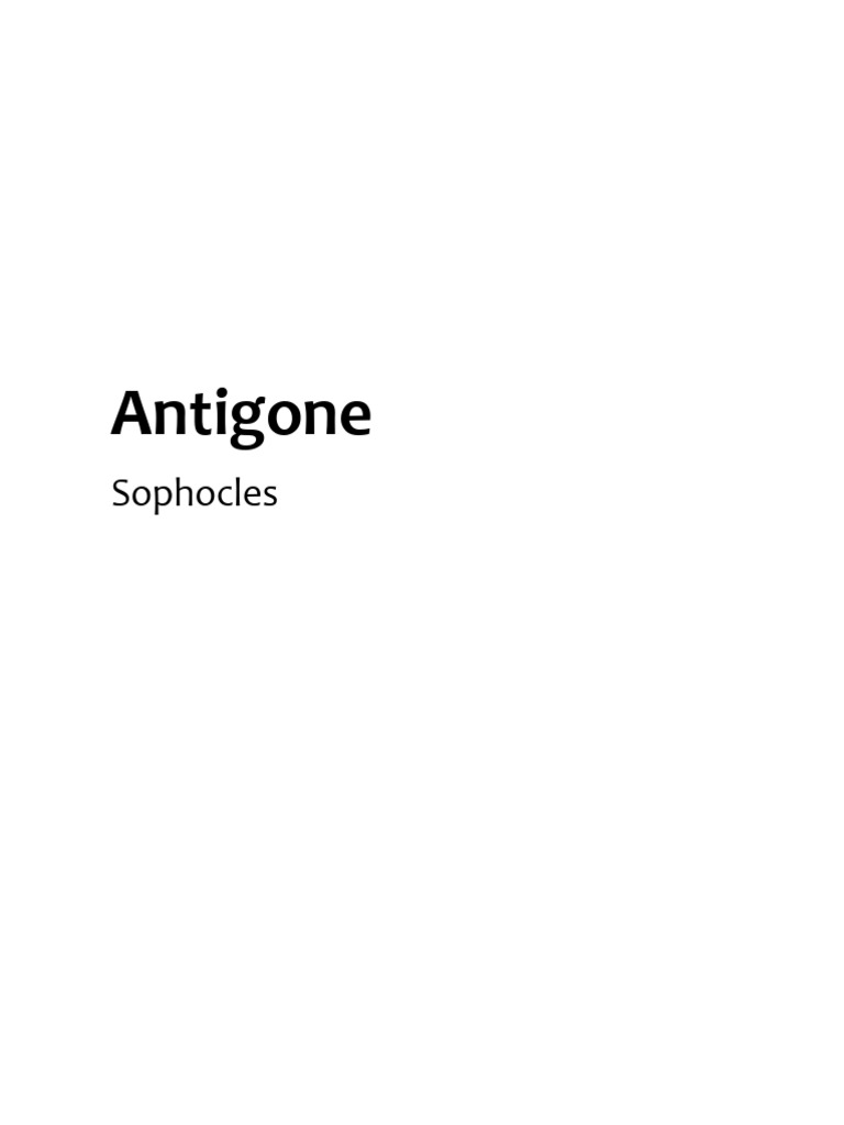 Antigone Author Sophocles | PDF | Oedipus | Theban Mythology