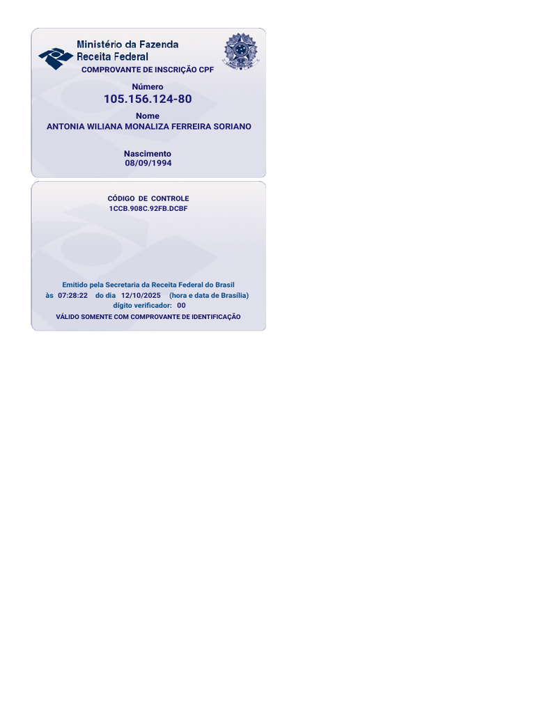 CPF Monaliza | PDF