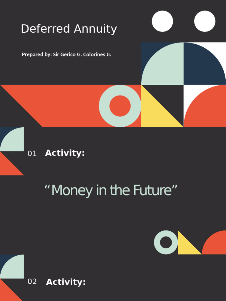 Deferred Annuity - Gerico Colorines | PDF | Present Value | Life Annuity