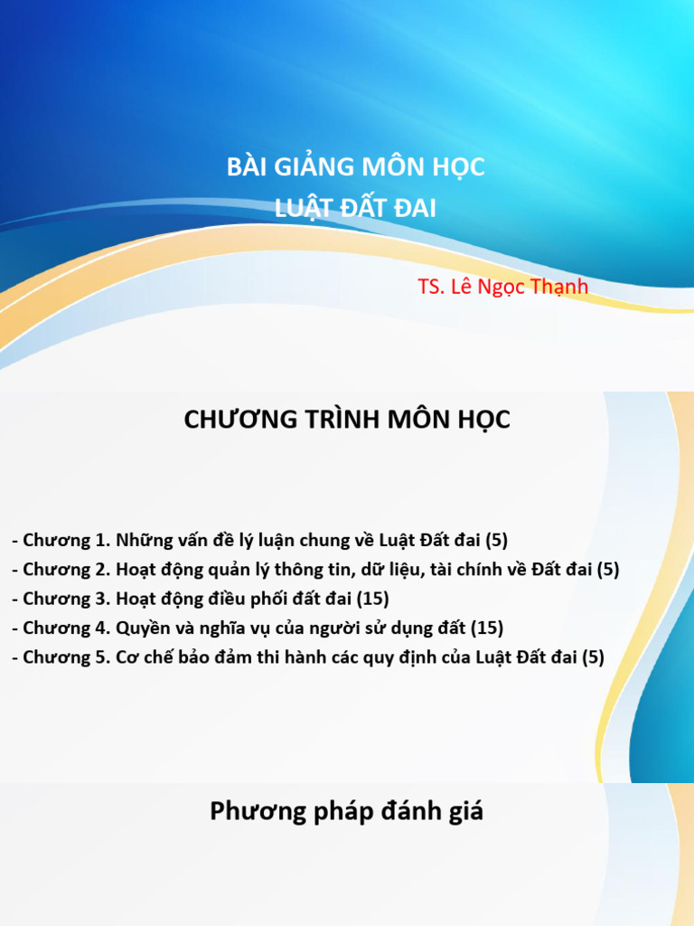 Ou - Chuong 1.nhung Van de Ly Luan Ve Luat Dat Dai | PDF