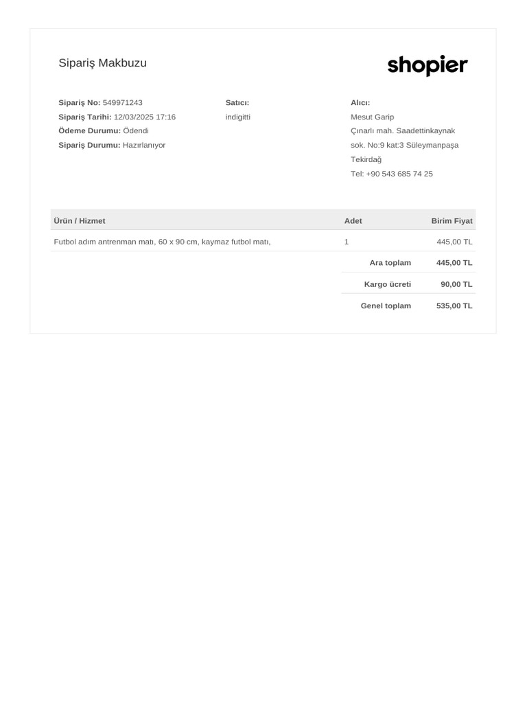 Transaction Receipt Info 549971243 | PDF