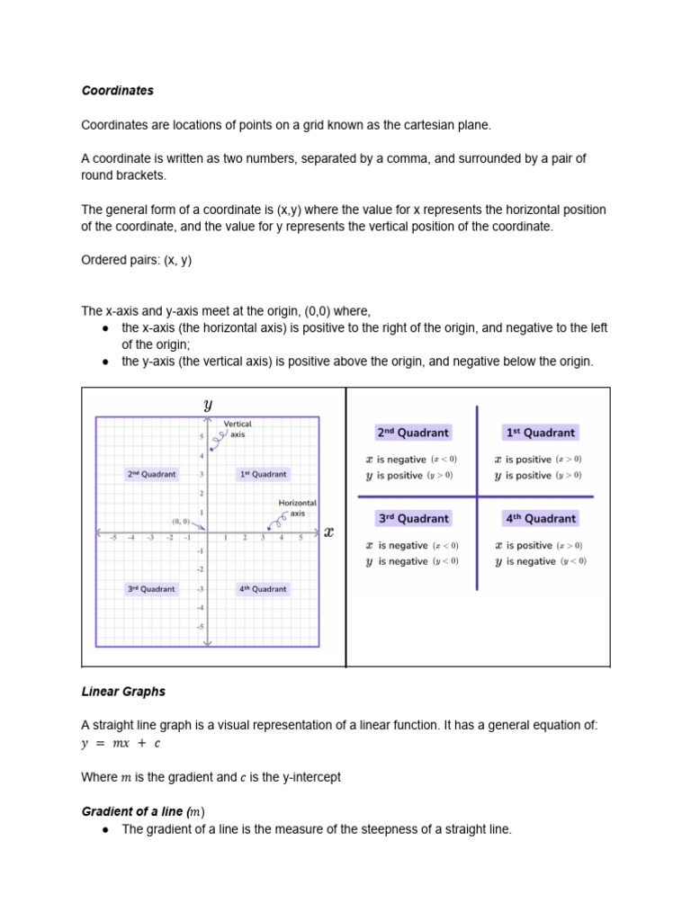 S1A3 - Coordinate Geometry and Graphs | PDF