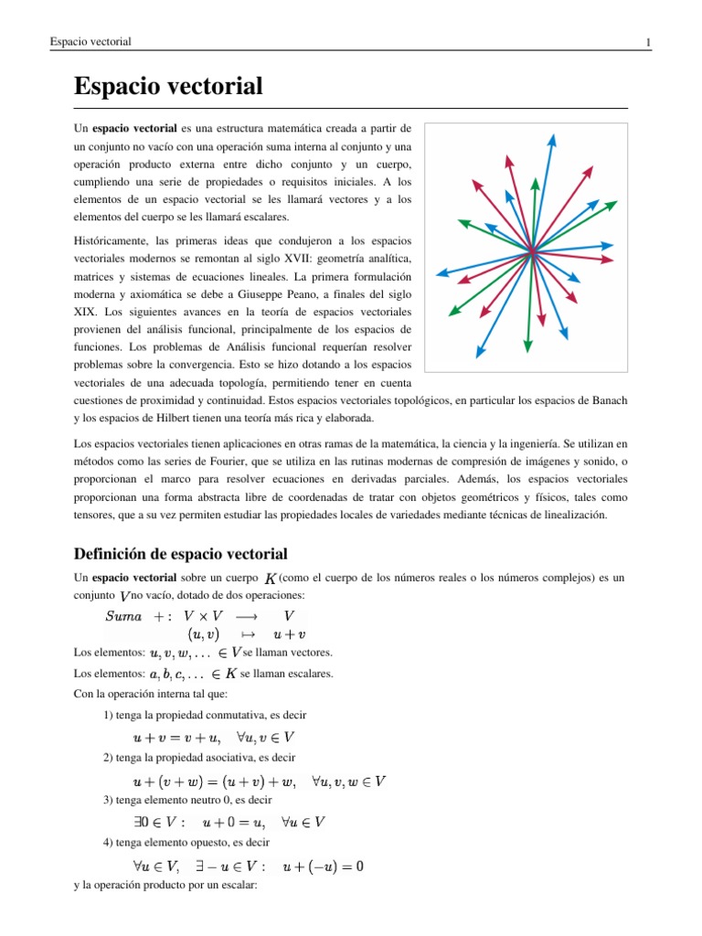 II Espacios Vectoriales | PDF | Espacio vectorial | Base (álgebra lineal)