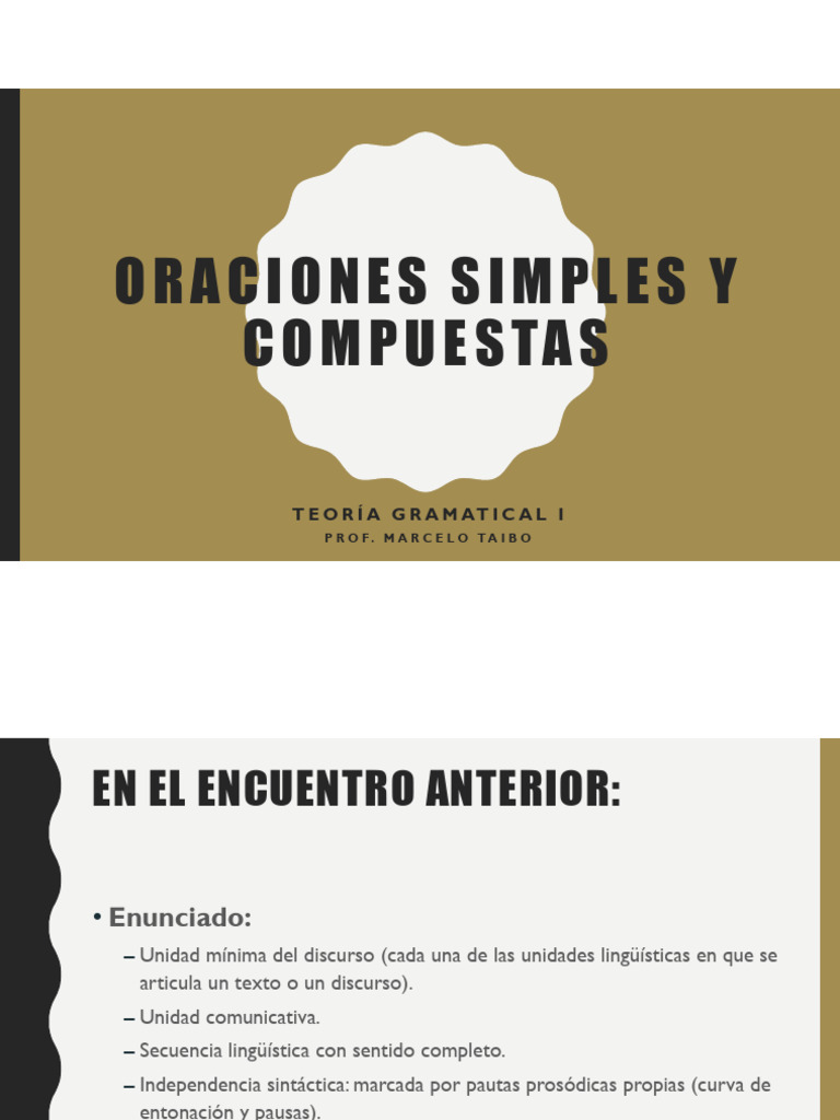 Oraciones Simples y Compuestas en Gramática | PDF | Oración ...