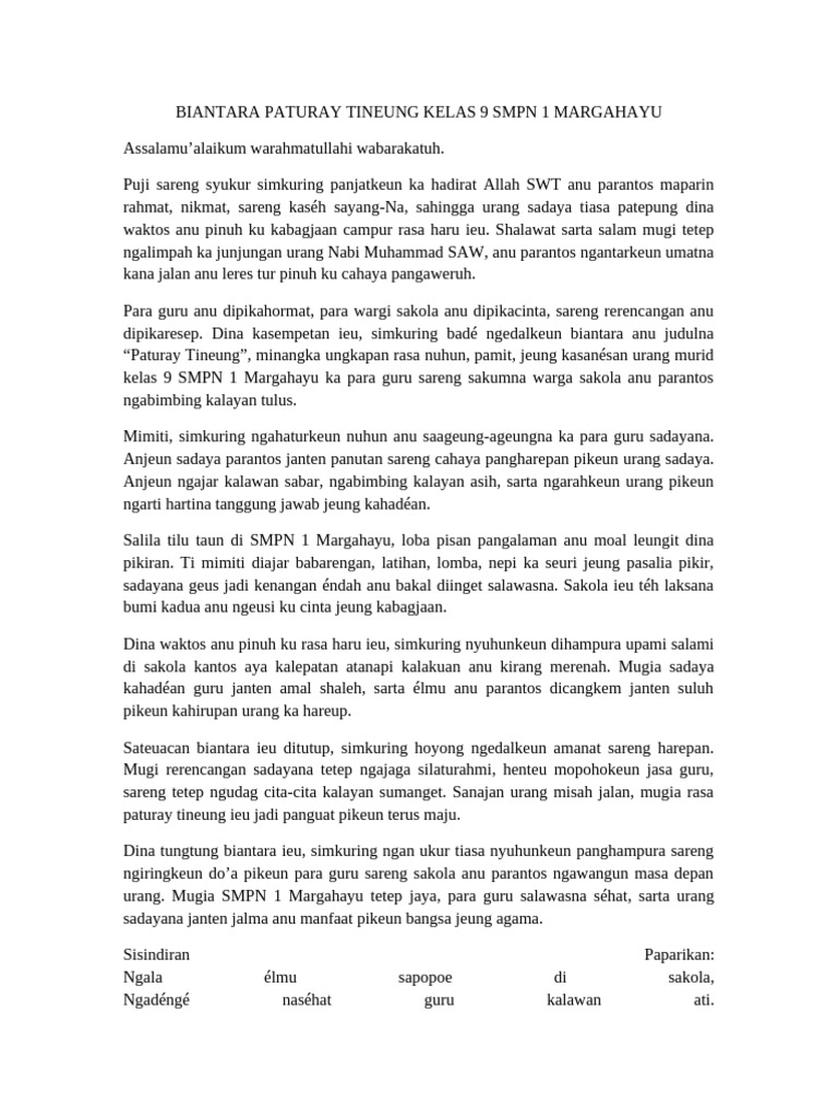 Contoh Biantara | PDF
