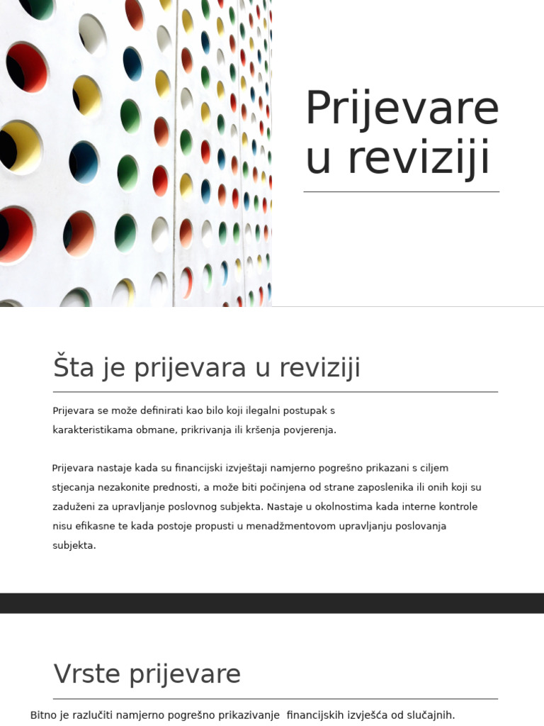 Prevare U Reviziji | PDF