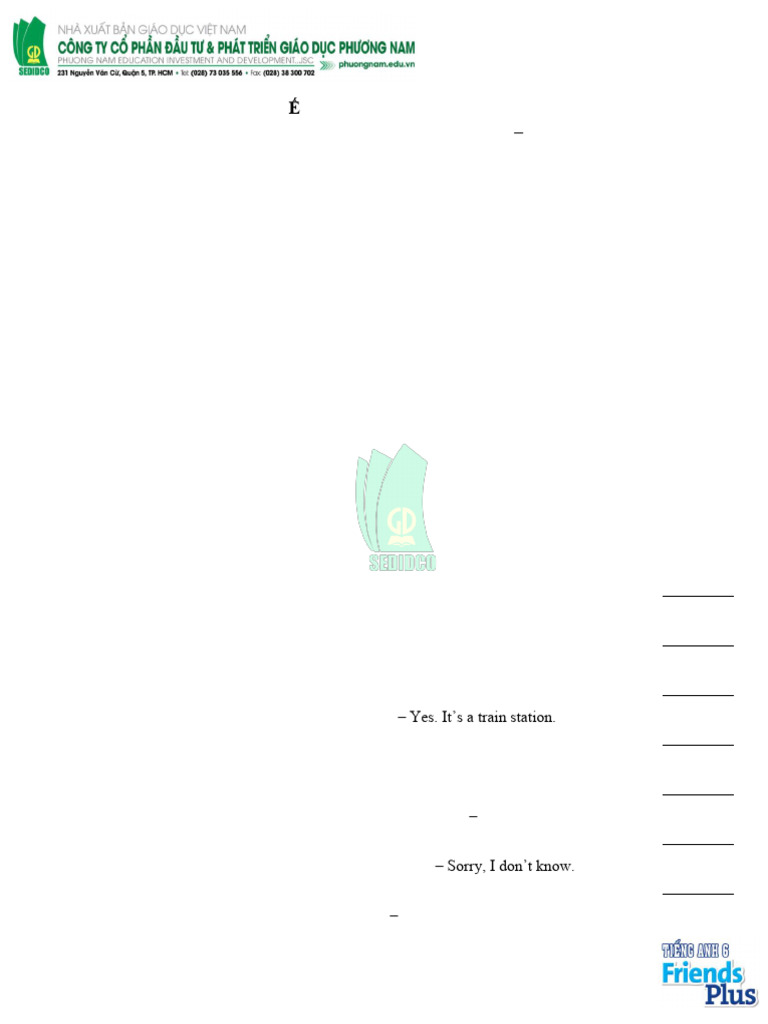 English 6 Friends Plus Test Guide | PDF