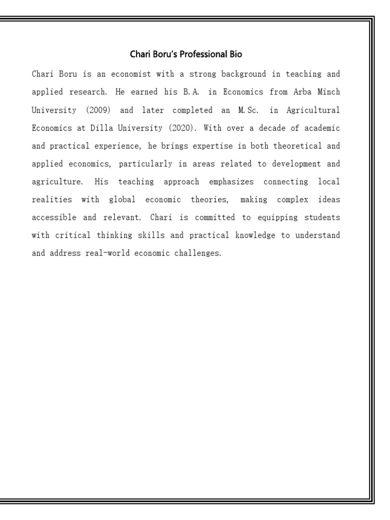 CHARI BORU Professional Bi-WPS Office | PDF | Economics | Critical Thinking