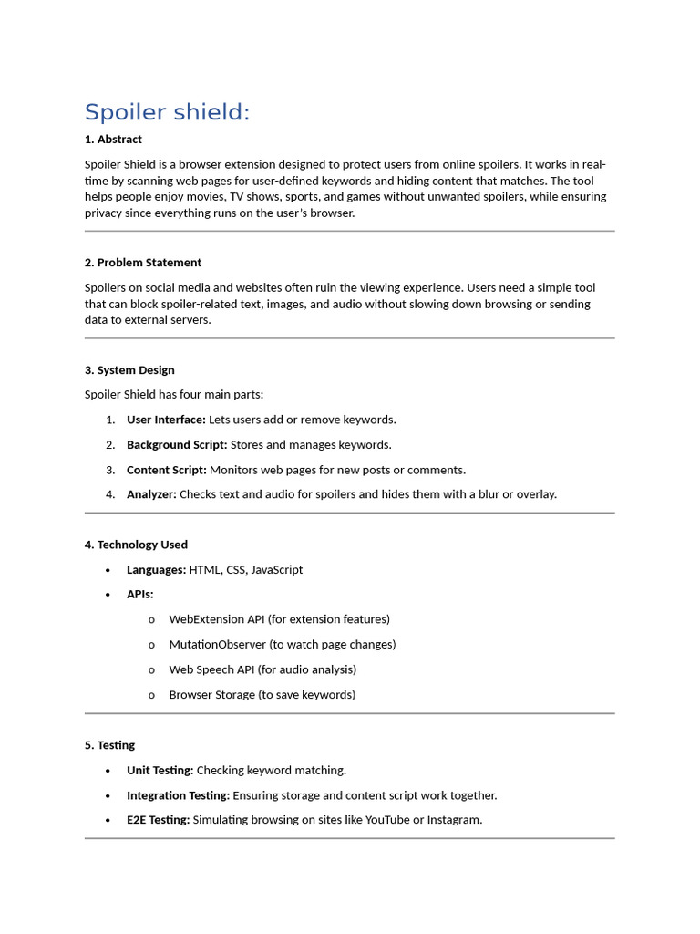 Spoiler Shield | PDF
