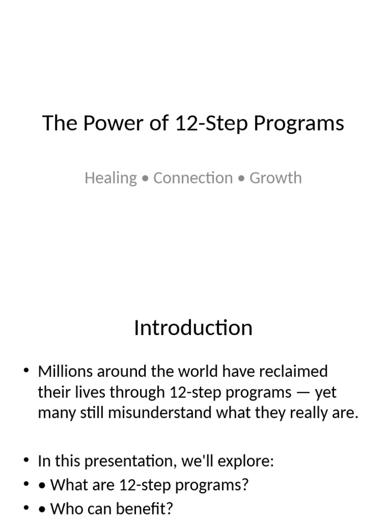 The Power of 12 Step Programs | PDF | Twelve Step Program | Psychology