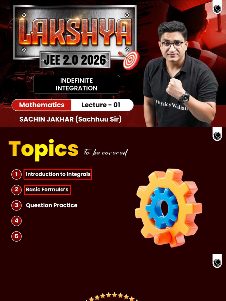 Indefinite Integration 01 Class Notes Pdf Pdf