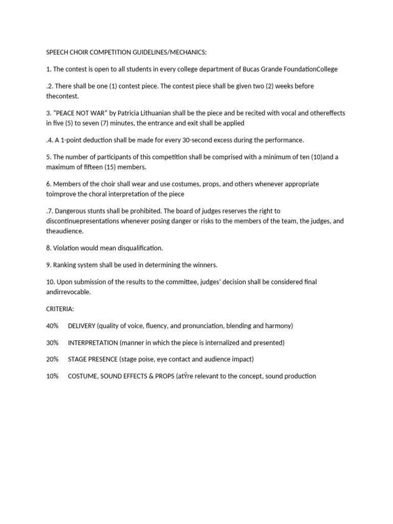 SPEECH CHOIR CO-WPS Office | PDF