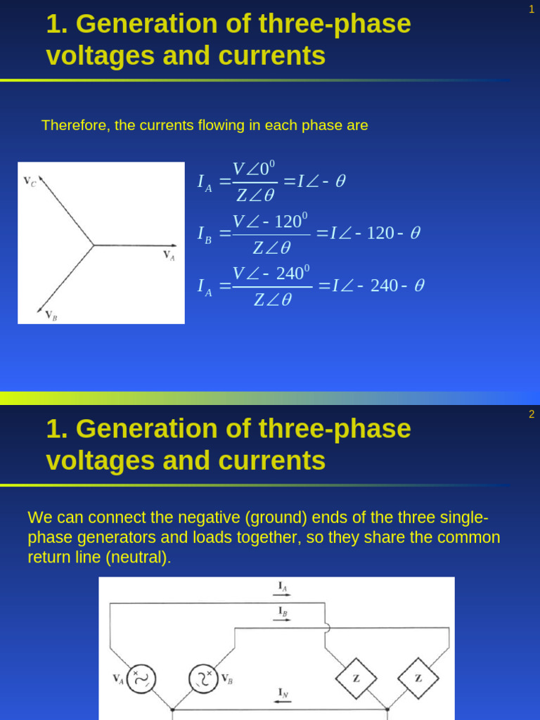 Review of 3phase Circuits | PDF | Ac Power | Electricity