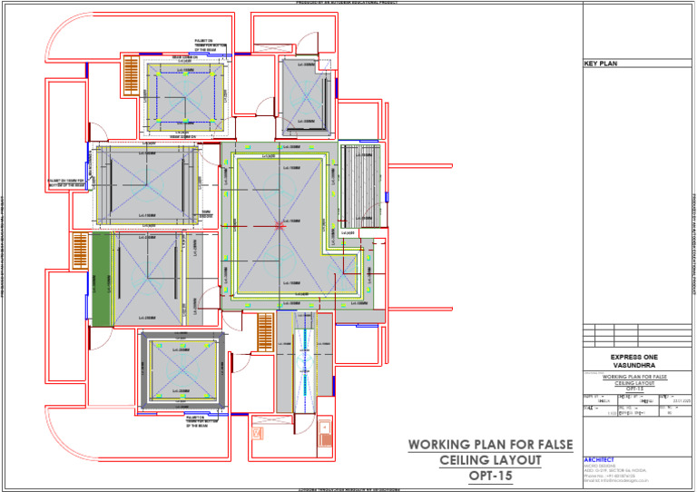 False Ceiling Layout Working Plan | PDF