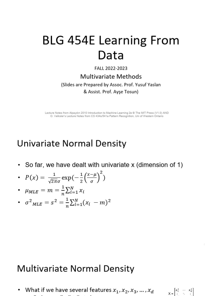 Multivariate Methods | PDF | Covariance Matrix | Probability Theory