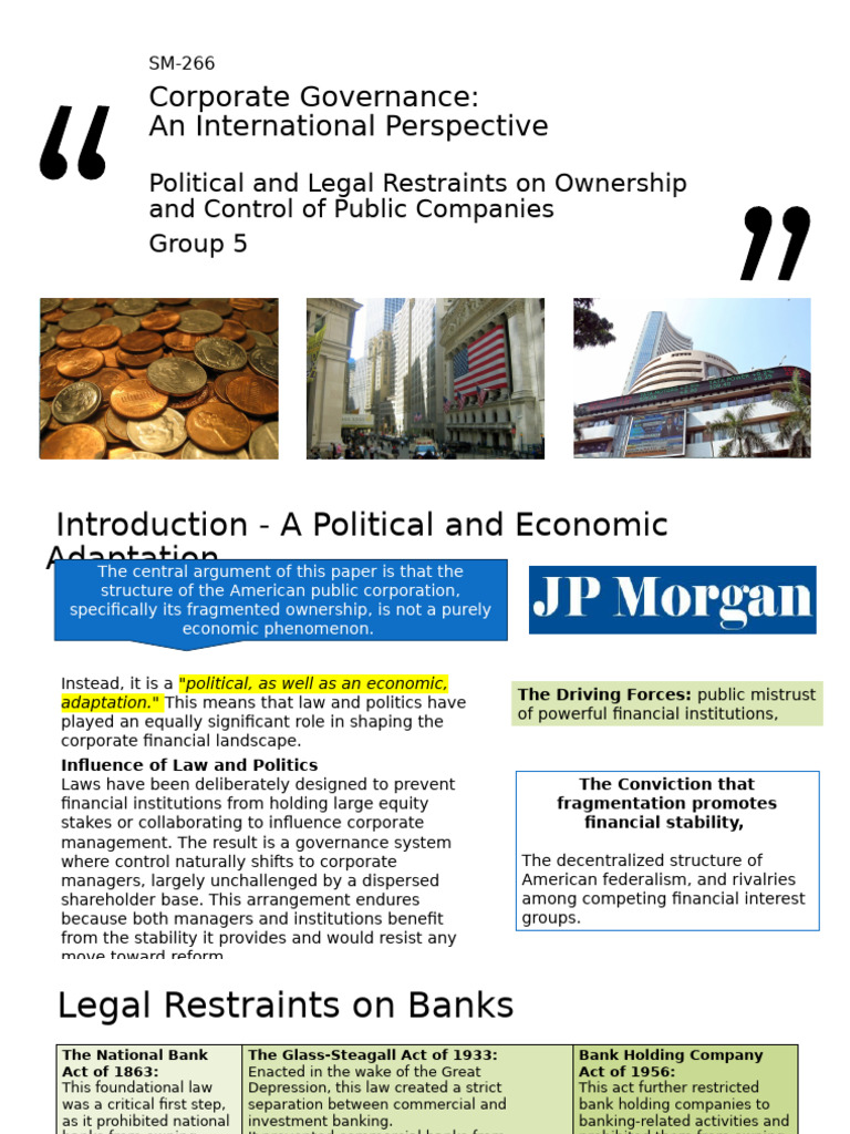 Group 5 Political and Legal Restraints On Ownership and Control of ...