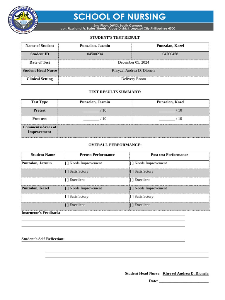 Student Test Results Summary | PDF