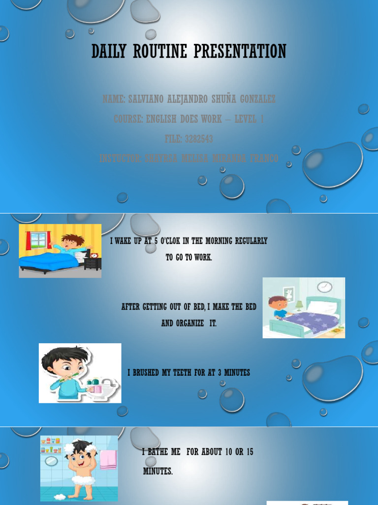 Daily Routine Presentation | PDF