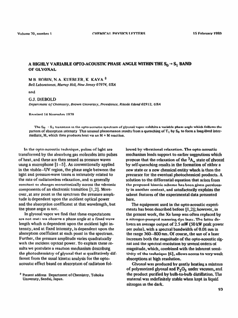 A Highly Variable Opto-Acoustic Phase Angle Within The S, + S, of ...