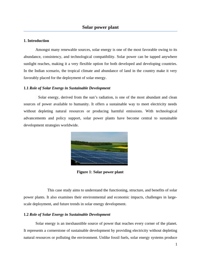 Solar Power Plant | PDF | Photovoltaic System | Solar Power