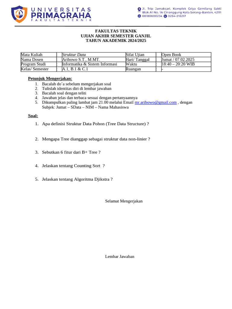 UAS Struktur Data | PDF