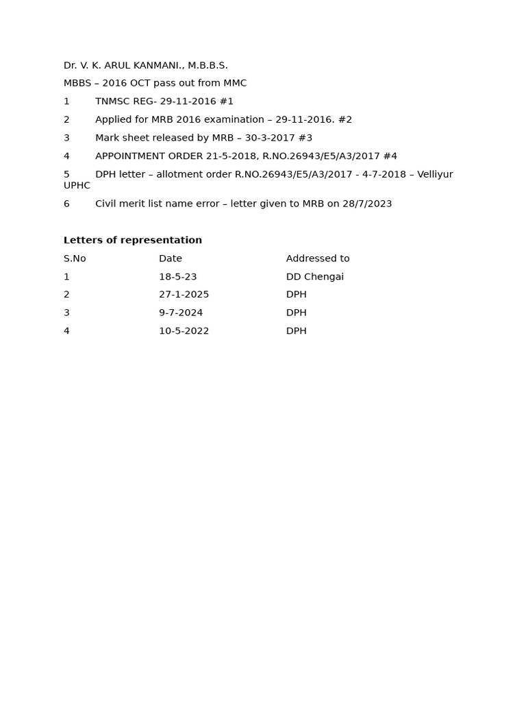 Dr.v.k.arul Kanmani MRB Case 2025 | PDF