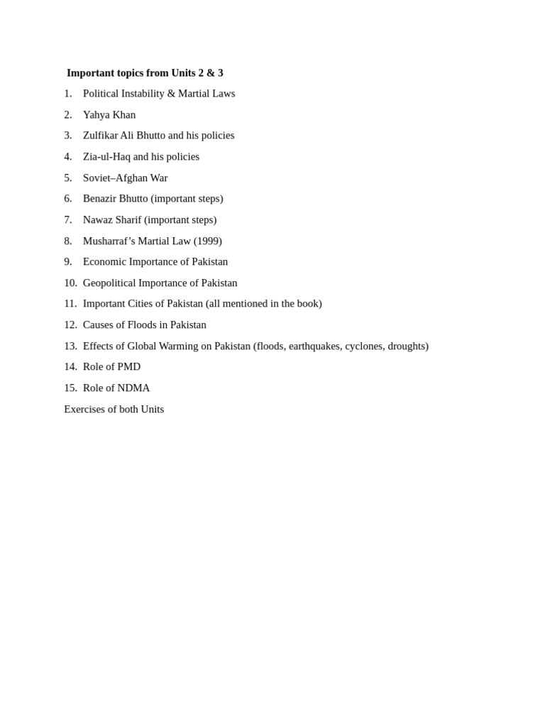 Important Topics PST | PDF
