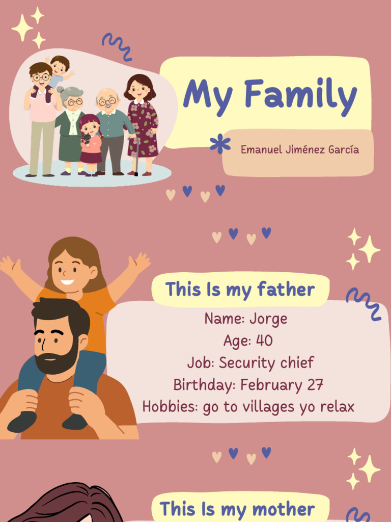 Presentacion de Mi Familia en Ingles | PDF