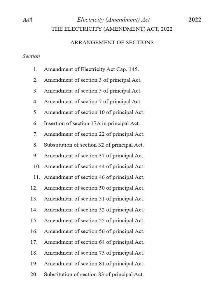 Electricity Amendment Bill 2022 Overview | PDF | Fine (Penalty) | Act ...
