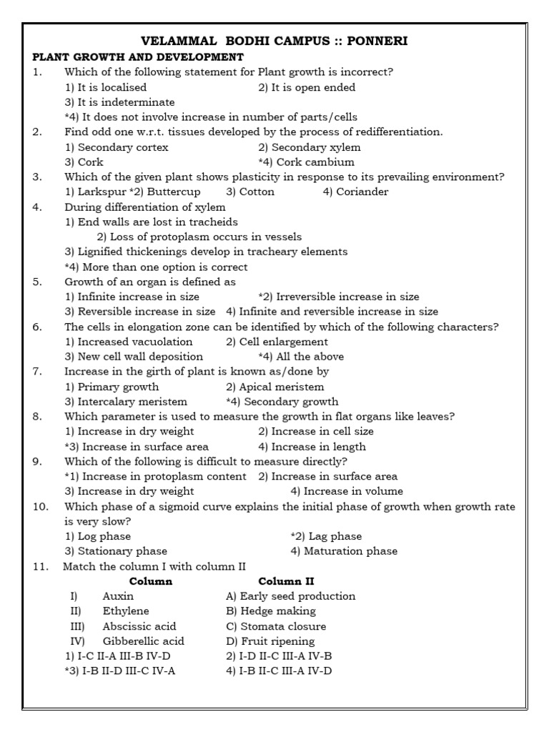 Plant Growth and Development | PDF | Plant Hormone | Auxin