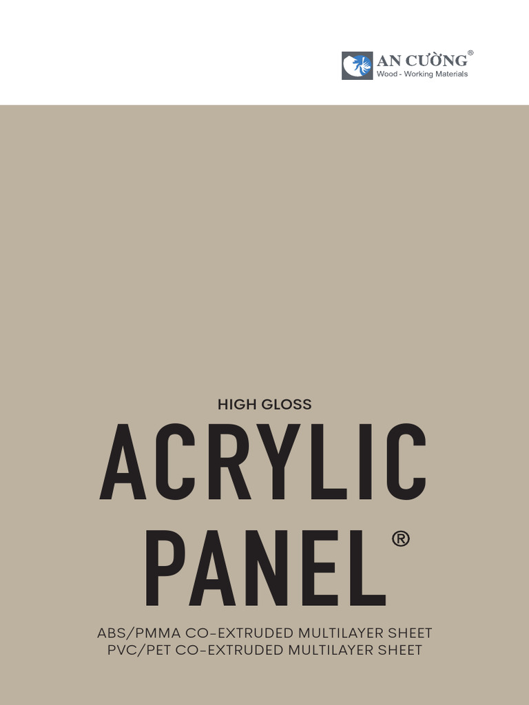AnCuong - HIGH GLOSS ACRYLIC PANEL | PDF | Poly(Methyl Methacrylate)