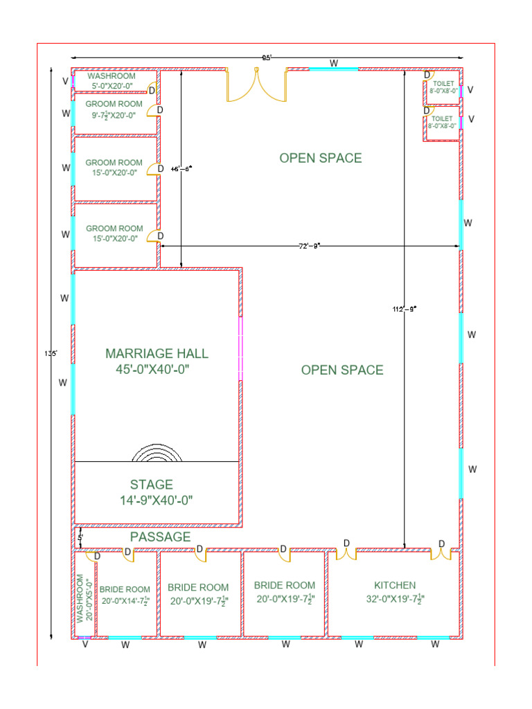 Open Space: Washroom 5'-0"X20'-0" | PDF