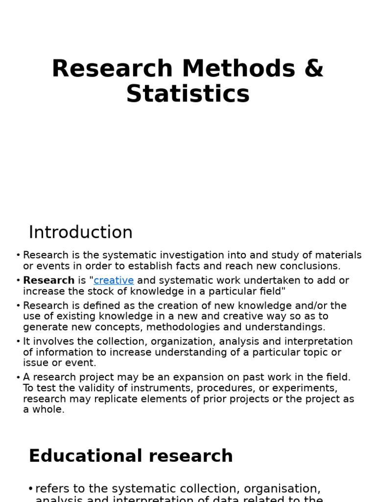 Concept of Research, Educational Research and Types | PDF ...