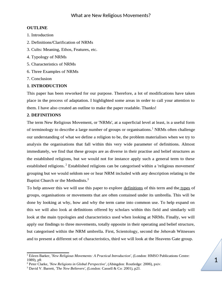 Understanding New Religious Movements | PDF | Gnosticism | God