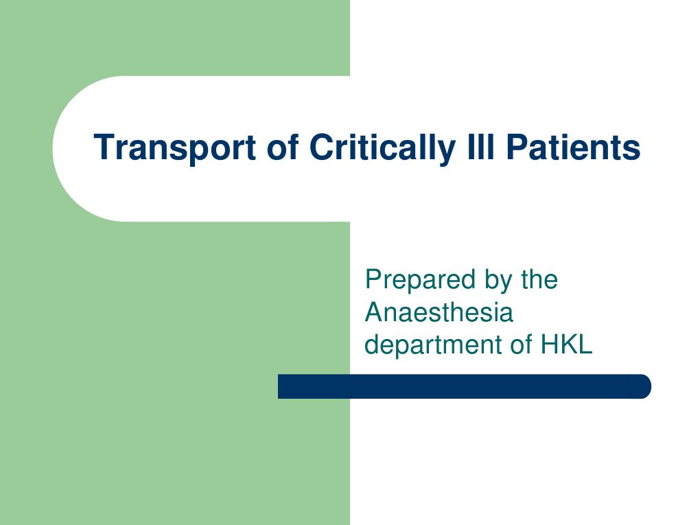 Transport of Critically Ill Patients | PDF | Intensive Care Medicine ...
