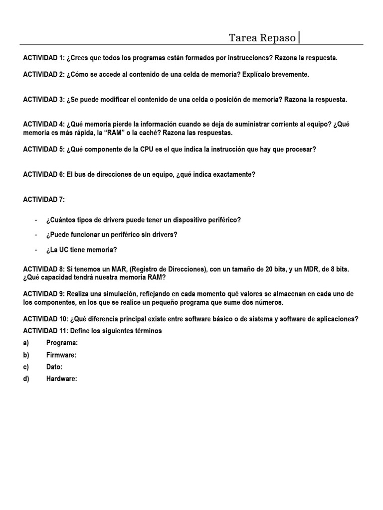 Tarea Repaso 2 | PDF