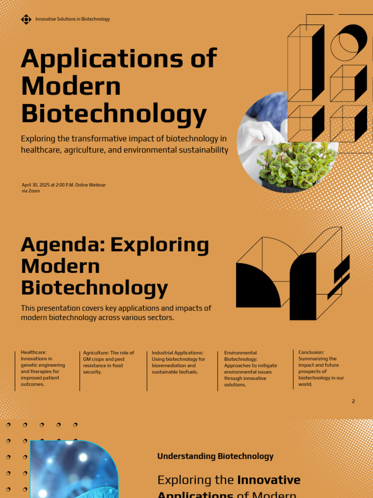 Modern Biotechnology: Innovations & Impact | PDF | Biotechnology ...