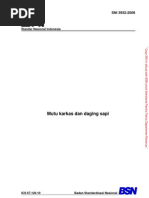 SNI 3932-2008 Mutu Karkas Dan Daging Sapi PDF | PDF