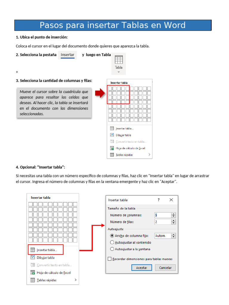 Cómo insertar y editar tablas en Word | PDF | Botón (Computación)