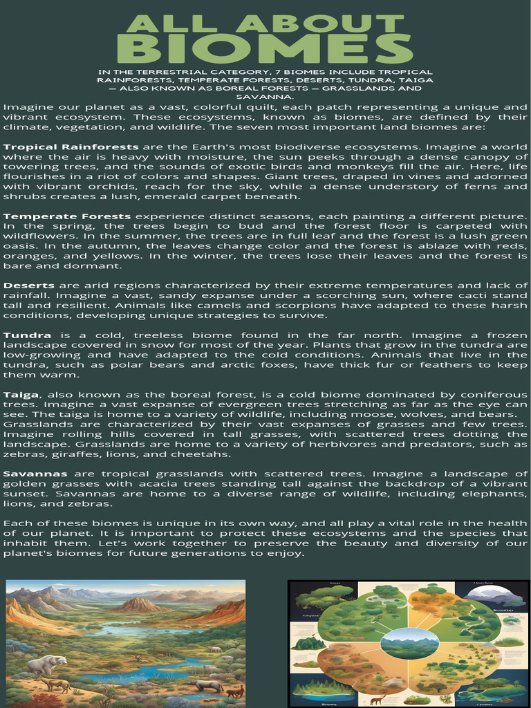 Overview of the Seven Biomes | PDF | Forests | Grassland