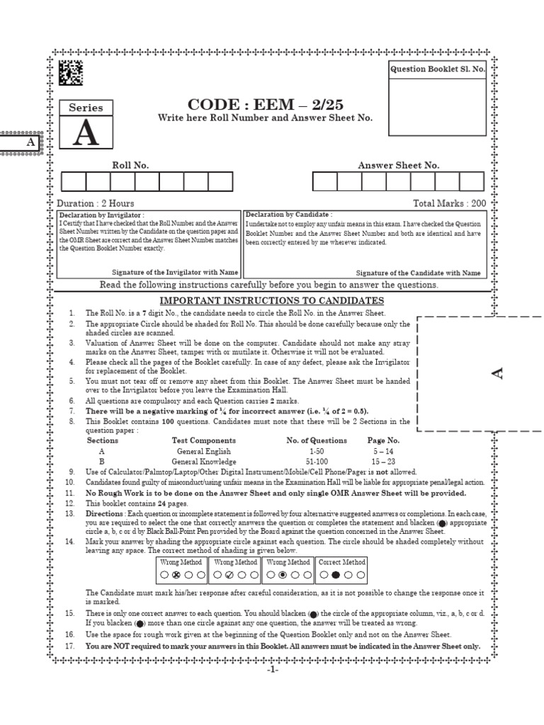 Constable IRBn Band Bugler Exam 2020 | PDF