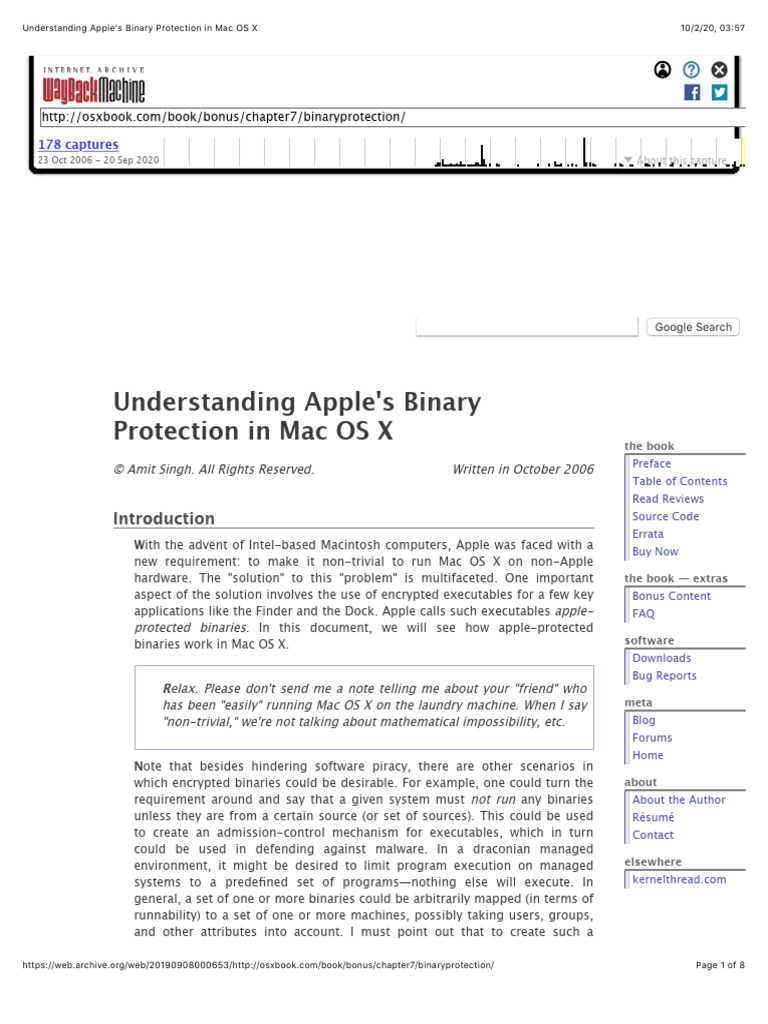 Understanding Apple's Binary Protection in Mac OS X | PDF | Mac Os ...