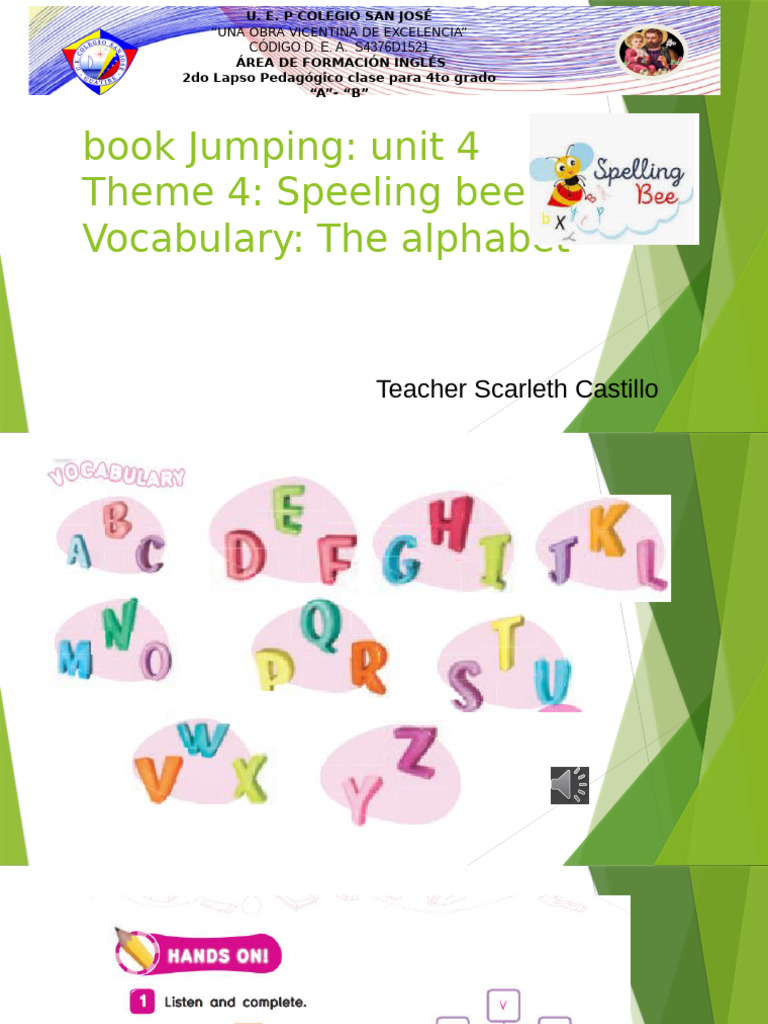 Theme 1 Audio Libro Spelling Bee | PDF