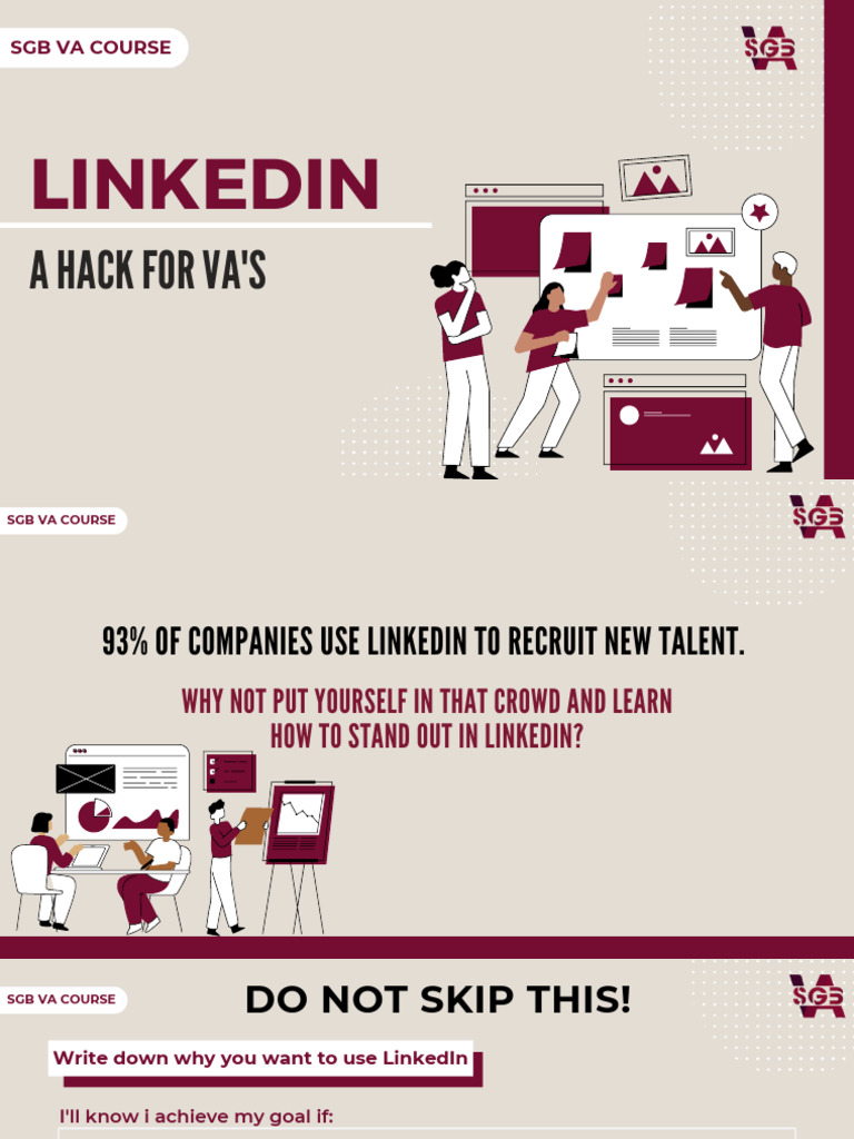 LinkedIn Lesson - A Hack For Virtual Assistant | PDF | Linked In ...