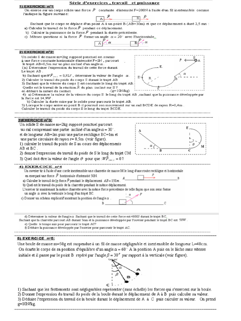 Serie Travail Et Puissance D'1force | PDF