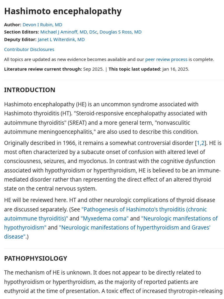 Journal Hashimotos Encephalopathy | PDF | Hypothyroidism | Hyperthyroidism
