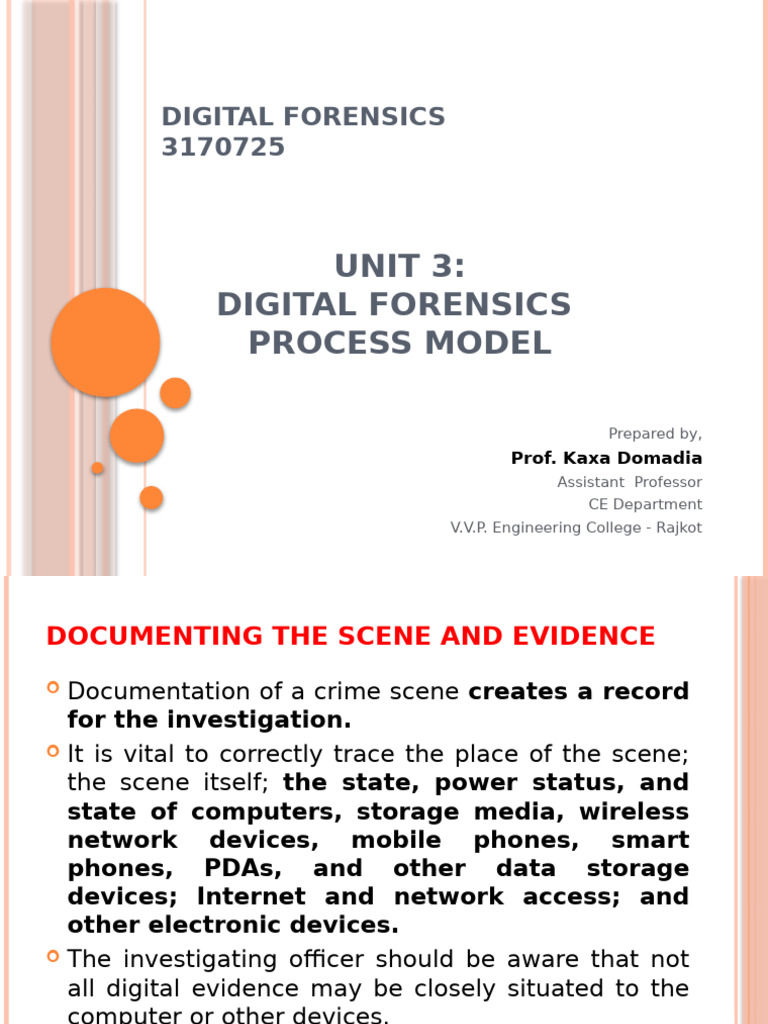 Unit 3 - Digital Forensics Process Model | PDF | Digital Forensics | Computer File