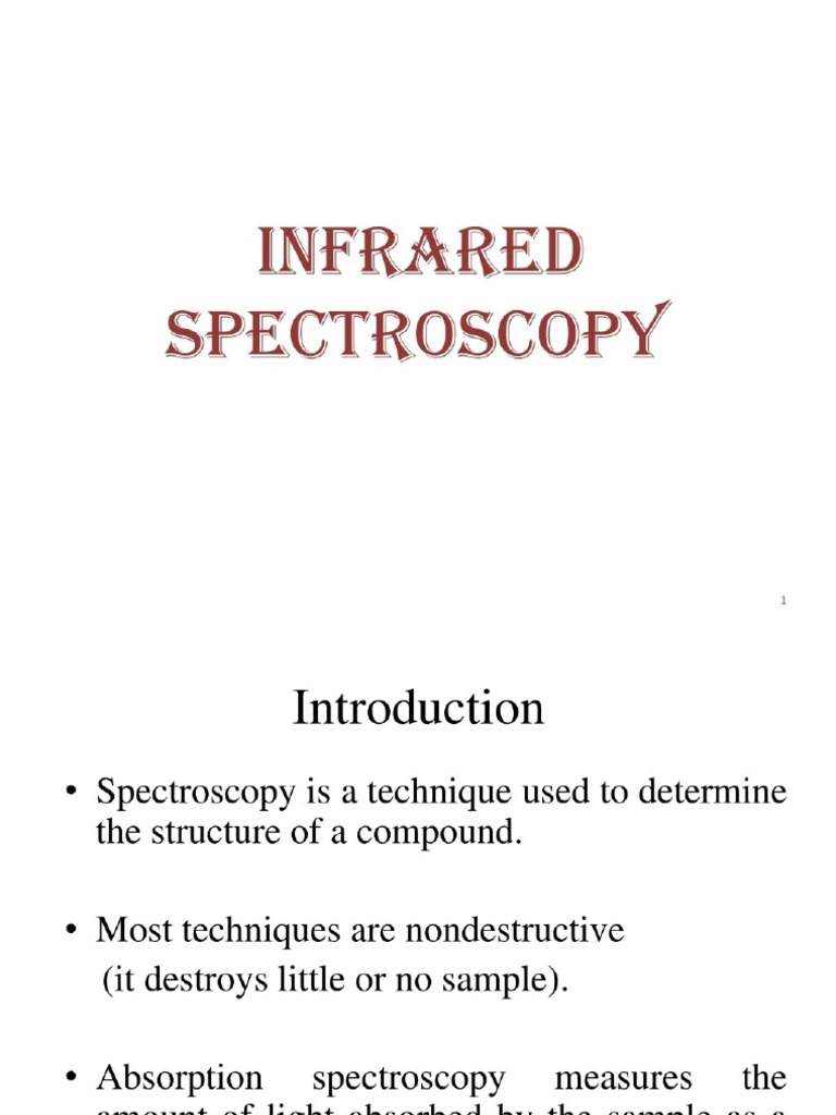 Intro To IR Spectros | PDF