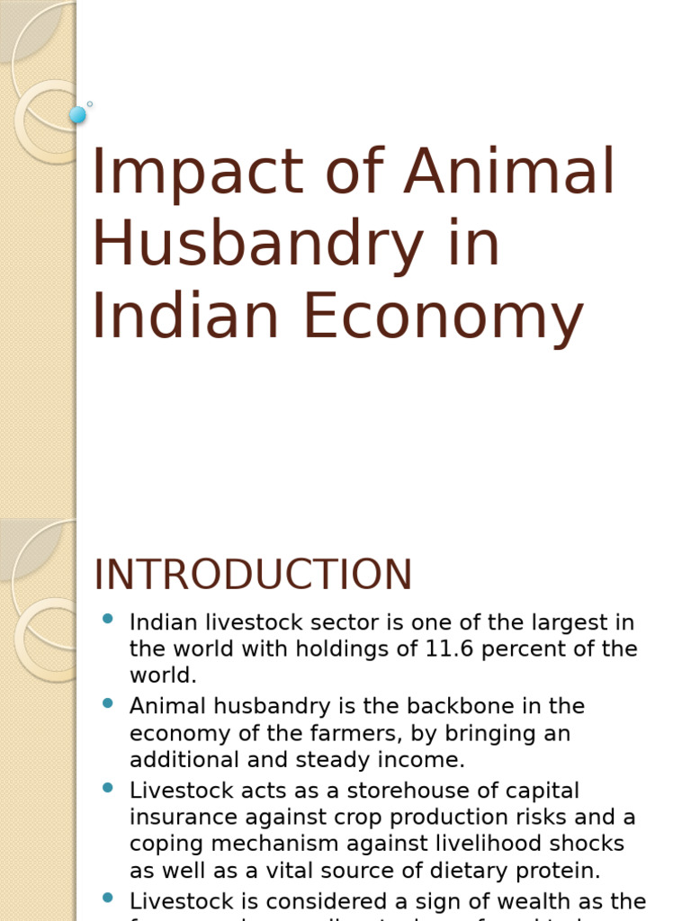 Final PPT 'Impact of Animal Husbandry in Indian Economy' | PDF ...